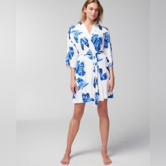 Soma | Intimates & Sleepwear | Nwt Soma Cool Nights Kimono Robe Blue ...